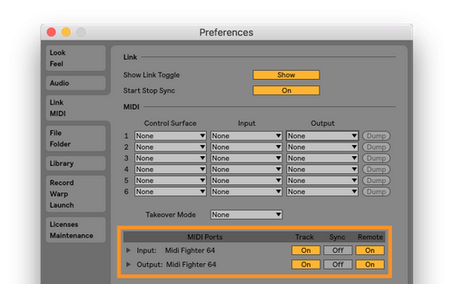 Midi Fighter 64 - Setup